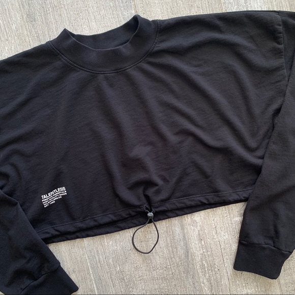 TALENTLESS | Tops | Talentless Cinched Crop Ls Tee | Poshmark
